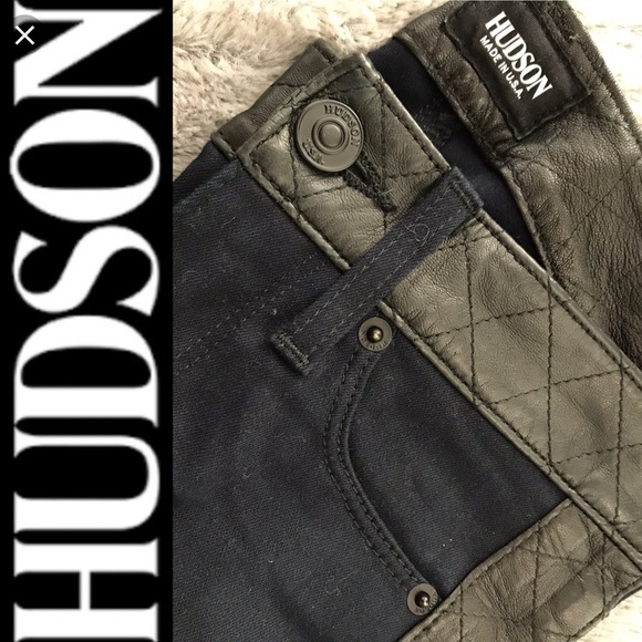Hudson Jeans | Jeans | Huson Leeloo Navy Black Super Skinny Crop Jeans ...